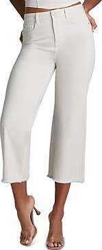 Commando Crop Wide Leg Jeans in Porcelain - ShopStyle
