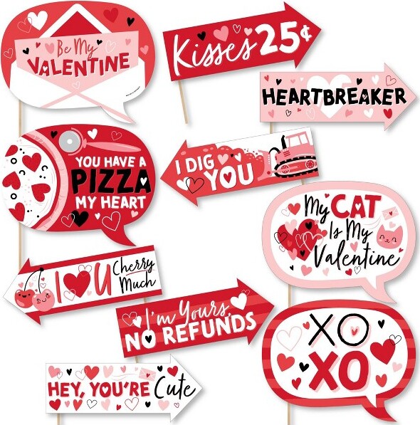 Big Dot of Happiness Funny Happy Valentine's Day - Valentine Hearts ...