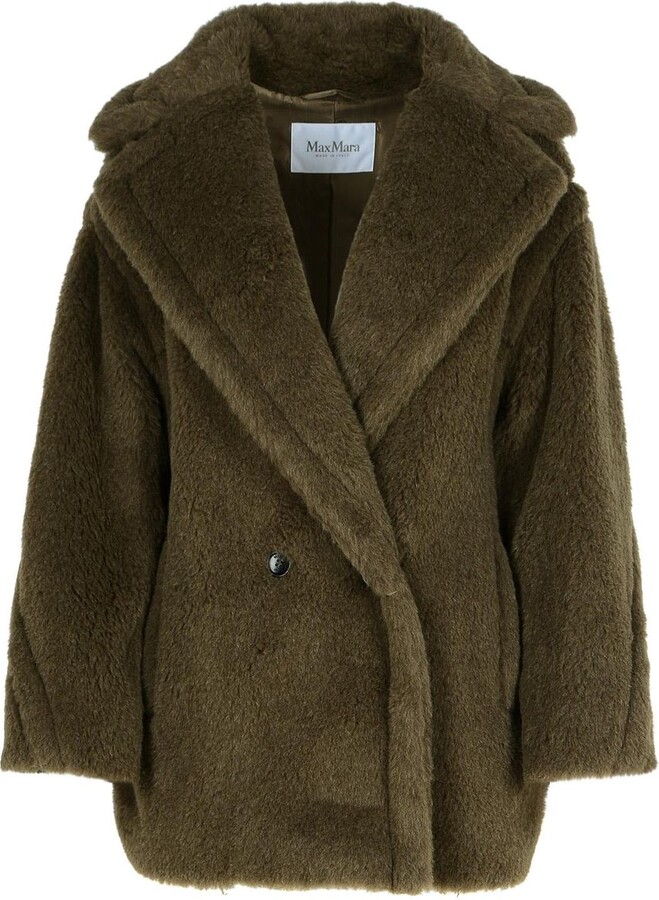 Max Mara 'Olga' Dark Green Alpaca Blend Coat - ShopStyle