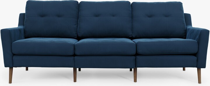 Sofi 'Sofa in a Box' Large 3 Seater Sofa, Dark Leg, Navy Velvet - ShopStyle