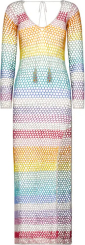 Furkat & Robbie Remy Rainbow Crochet Maxi Dress - ShopStyle
