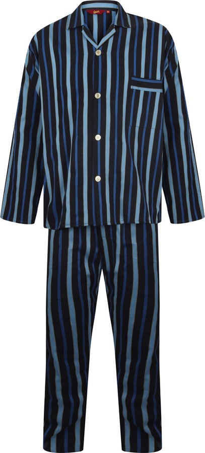 Somax Men's Satin Stripe Cotton Pyjamas - ShopStyle