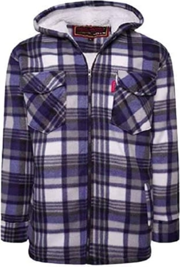 Generic Men's Women's Thermal Check Shirt Fleece Padded Lumberjacket ...