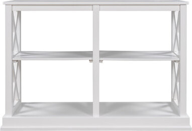 Ophelia & Co. Console Table With 3-Tier Open Storage Spaces And "X ...