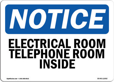 SignMission Electrical Room Telephone Room Inside Sign - ShopStyle Home ...