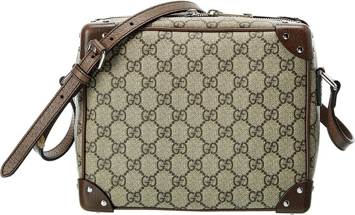 Gucci Gg Supreme Canvas & Leather Shoulder Bag - ShopStyle
