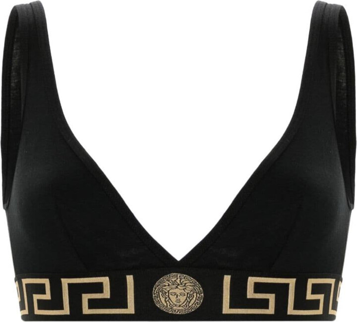 Versace Bra With Elastic Band Featuring The Greca Motif - ShopStyle