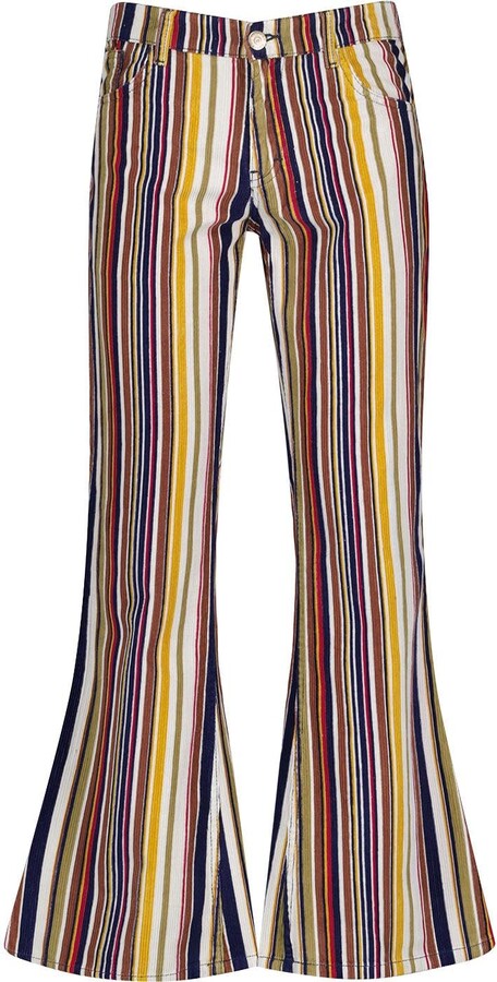 Madcap England Men's Retro 60s 70s 1970s 1960s Striped Flared Flares ...