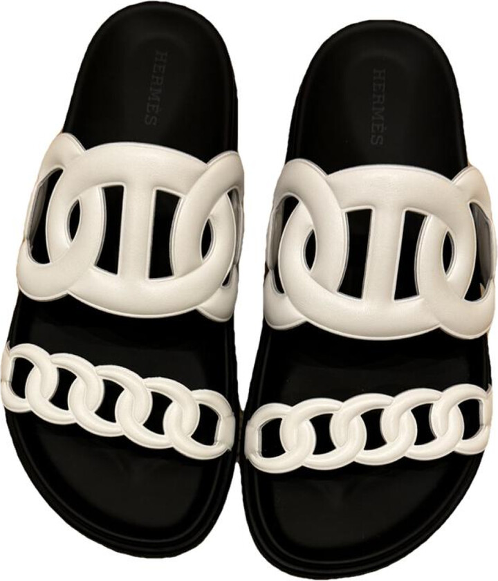 Hermes Leather sandals - ShopStyle