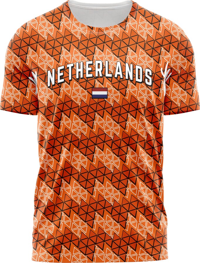 Purple Print House Netherlands Retro Football Shirt for Men 3D Printed ...