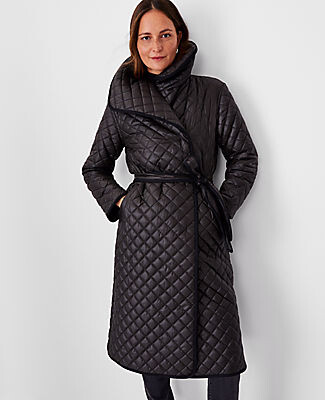 Ann Taylor Petite Belted Puffer Coat - ShopStyle