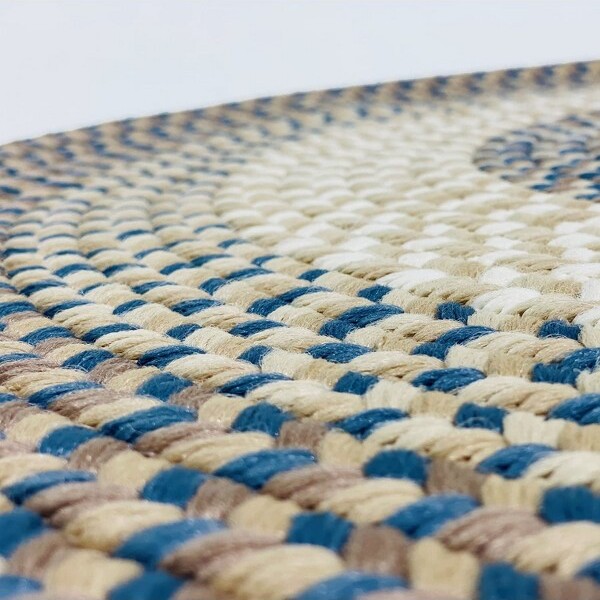 Colonial Mills Marin Braid - Blue 3 Ft x 5 Ft Oval Rug Indoor/Outdoor ...