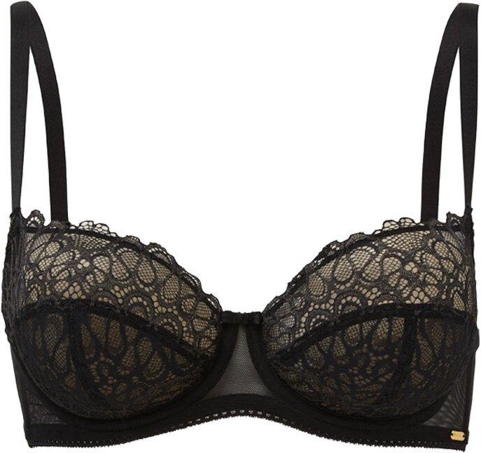 Gossard Swirl Non Padded Balcony Bra - Black - ShopStyle
