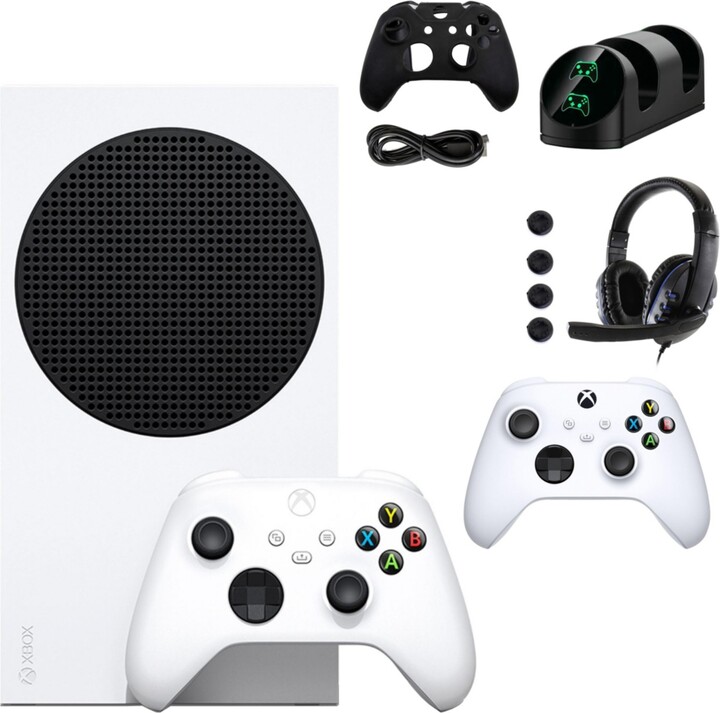 Xbox Series S Console with Extra White Controller Accessories Kit ...