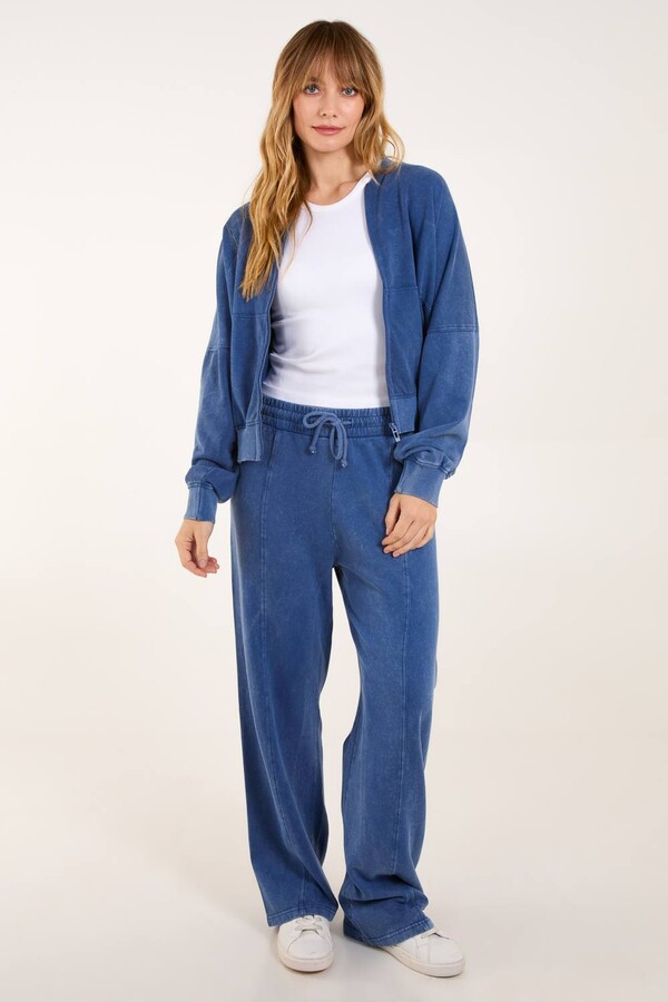 Blue Vanilla Bomber Jacket & Jogger Set - Blue - ShopStyle