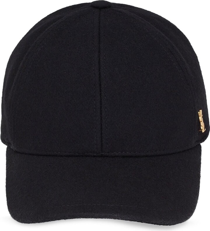 Saint Laurent Monogram Logo Baseball Cap - ShopStyle Hats