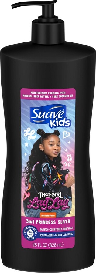 Suave Kids' That Girl Lay Lay 3-in-1 Pump Shampoo + Conditioner + Body ...