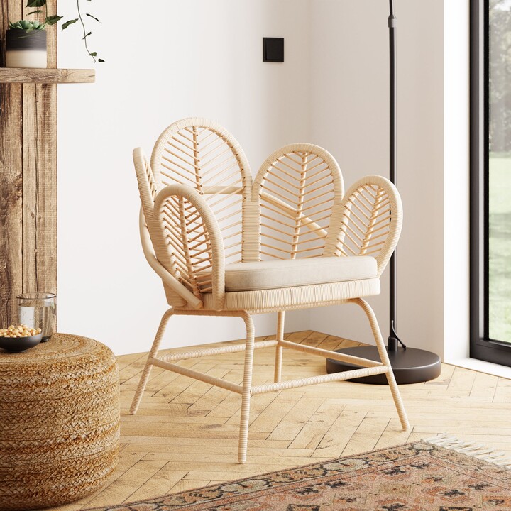 Dunelm Flower Rattan Accent Chair Natural - ShopStyle Armchairs & Recliners
