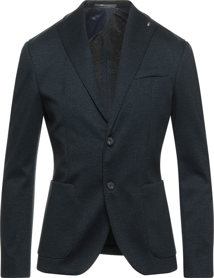 HAVANA & CO. Suit Jacket Dark Blue - ShopStyle