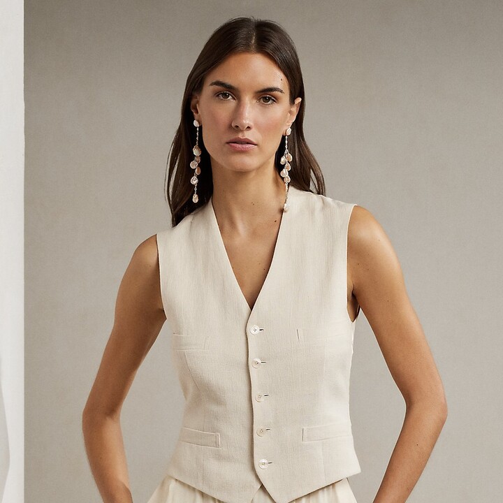 Ralph Lauren Collection Ralph Lauren Jaiden Mini-Basket-Weave Vest ...