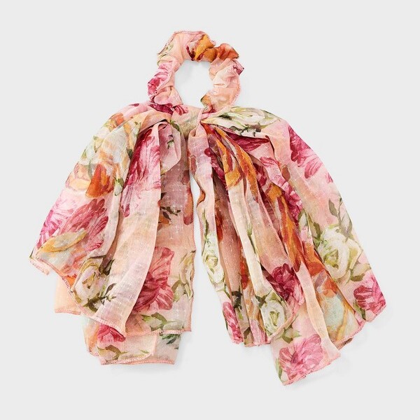 A New Day Floral Tail Bow Hair Twister Botanical Pattern, Recycled ...