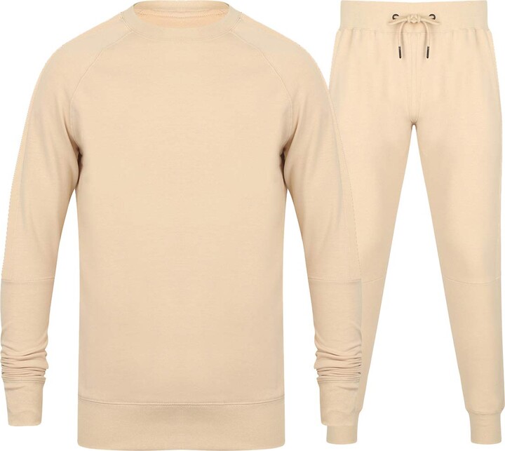 Kratos Attire Men Round Neck Slim Fit Stretchable Tracksuit (Sand ...