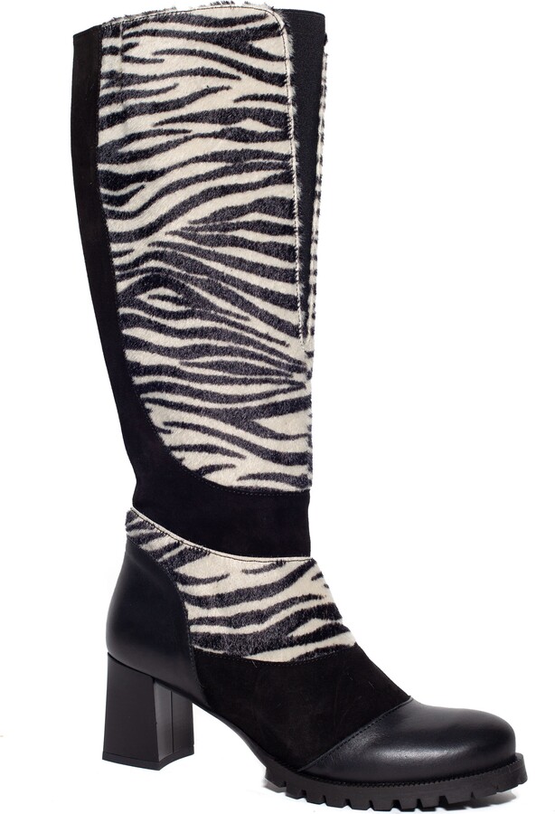 Unity in Diversity Troublemaker Zebra Knee High Boot - ShopStyle
