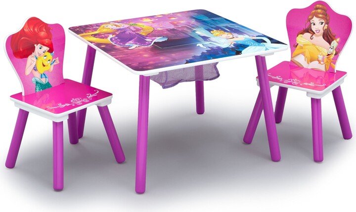 Global Pronex Princess Wood Kids Storage Table and Chairs Set by Delta ...