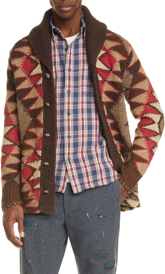 Ralph Lauren RRL Shawl Collar Belted Ranch Cardigan - ShopStyle Clothes and Shoes