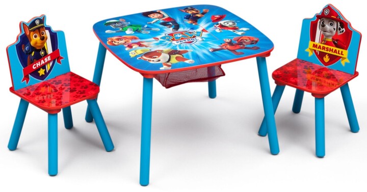 Delta Children Nick Jr. Paw Patrol Kids Storage Table and Set, 3 Piece ...