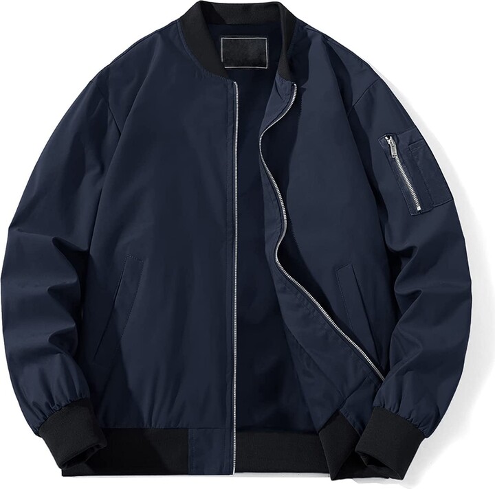 CASIVENT Letterman Jacket Men Bomber Jacket College Baseball Jacket for ...