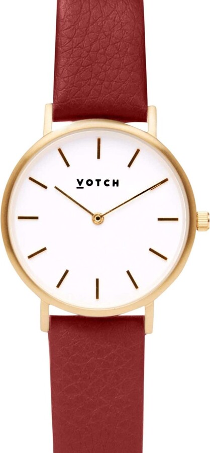 Votch Women's Gold & Ruby Red Petite Watch - ShopStyle