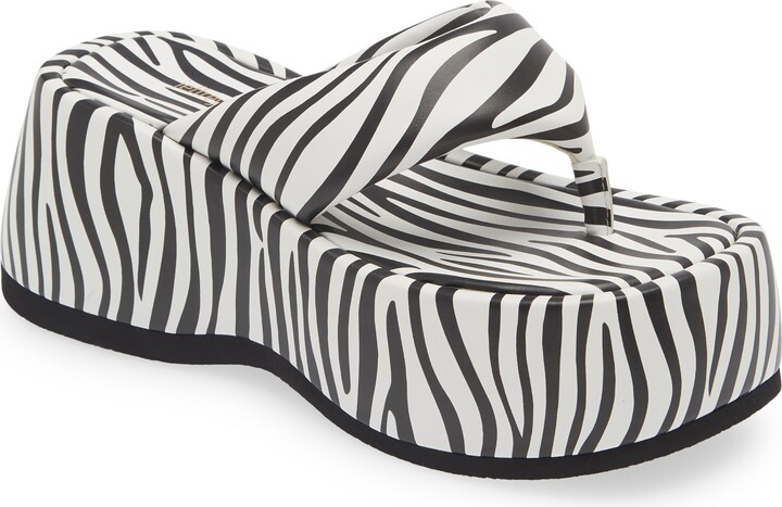 Jeffrey Campbell Crybaby Zebra Print Platform Sandal - ShopStyle