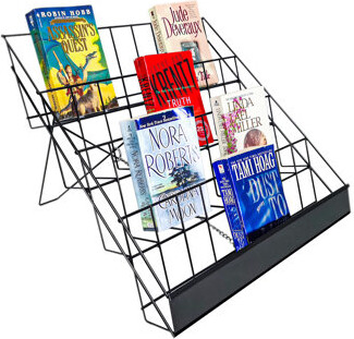 Fixturedisplays 4-Tiered Greeting Card Rack, 18" Wire Greeting Card ...