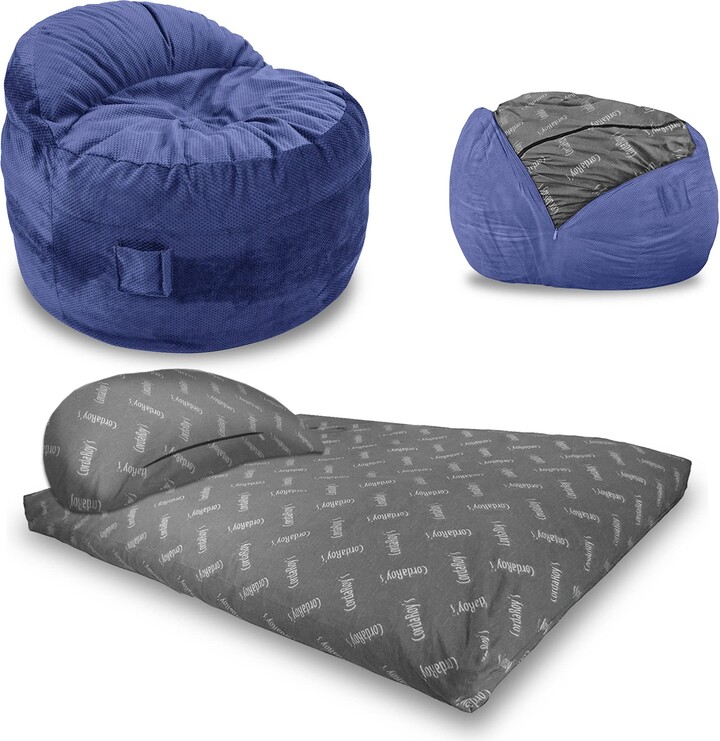 CordaRoy's Chenille Nest Gaming Bean Bag Chair with Controller Pockets ...