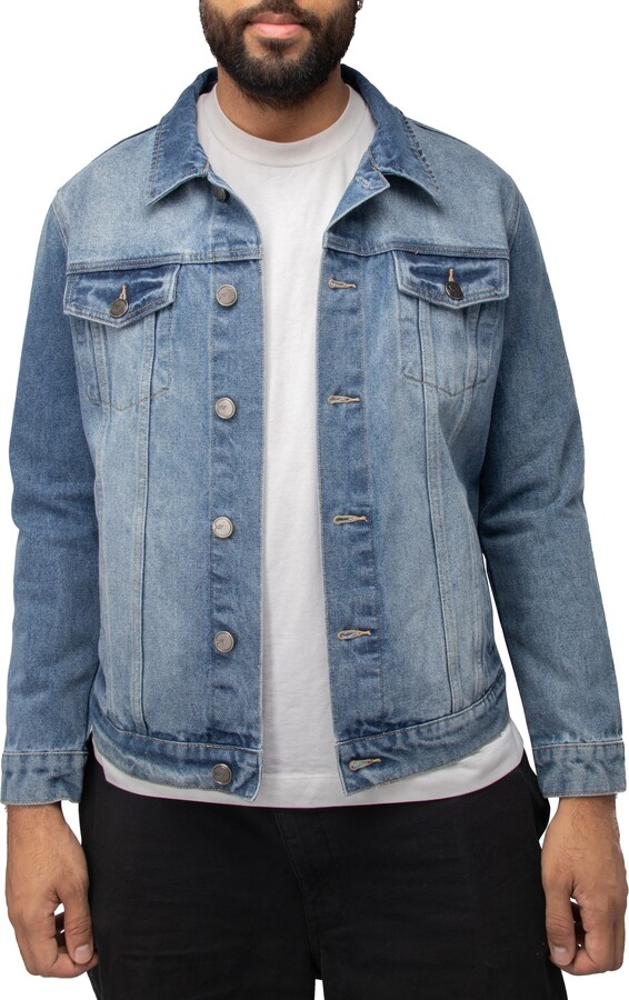 X-Ray Skull Dollar Sign Patch Denim Jacket - ShopStyle