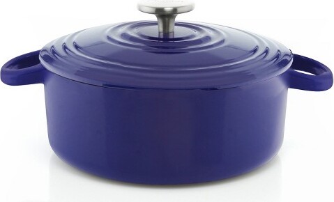 Chantal Cobalt Blue Cast Iron 3 Quart Round Dutch Oven - ShopStyle