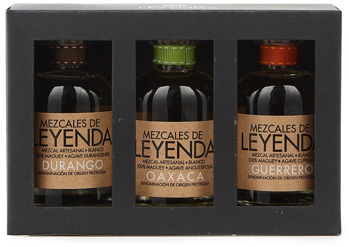 MEZCALES DE LEYENDA Durango, Oaxaca & Guerrero Mezcal Gift Pack 3 X ...