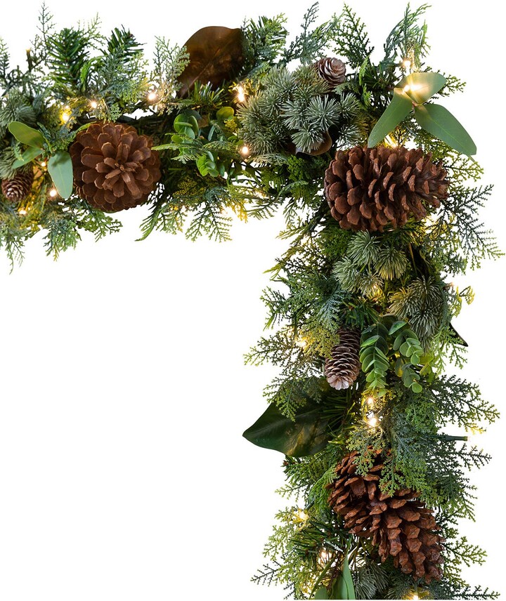 Balsam Hill Cedar Lodge Artificial LED Light Outdoor Garland - ShopStyle