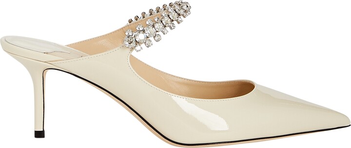 Jimmy Choo Bing Patent Crystal-Embellished Mules - ShopStyle