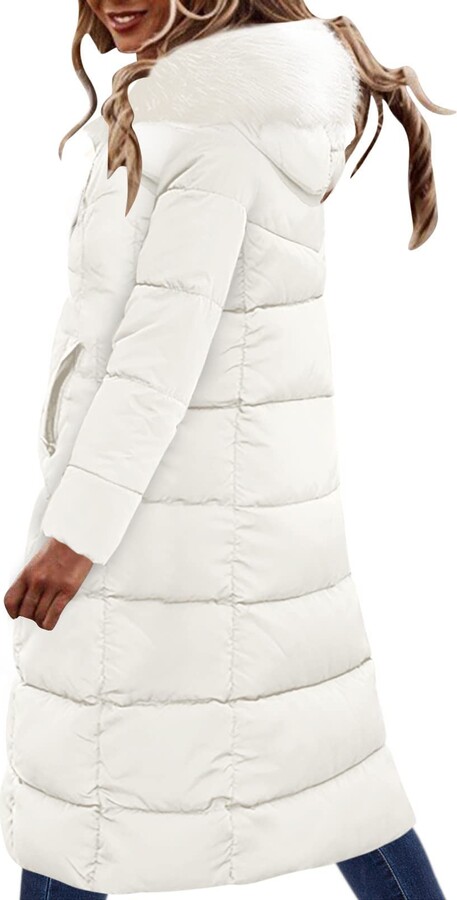 NJGRAE Women Ladies Long Padded Puffer Coat Winter Warm Cotton Quilted ...
