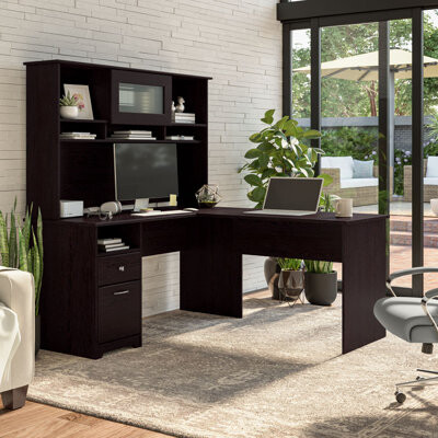 Latitude Run Shelonda L-Shape Executive Desk with Hutch - ShopStyle