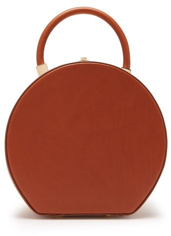 Sparrows Weave - The Round Wicker And Leather Top Handle Bag - Tan ...