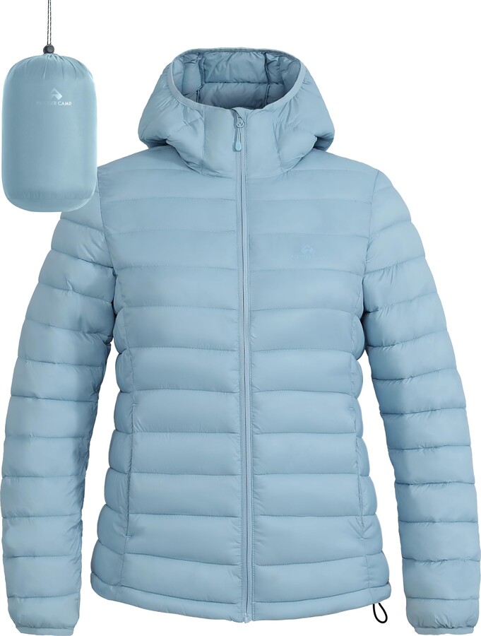 Pioneer Camp Women's Packable Puffer Jacket Winter Light Weight Water-Repellent Quilted Coat ...