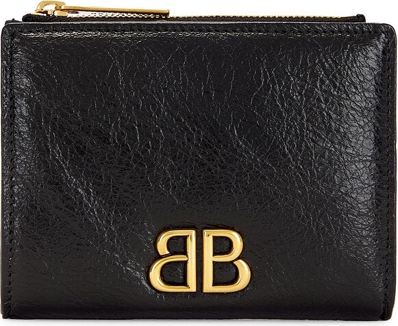 Balenciaga Monaco Bifold Wallet in Black - ShopStyle