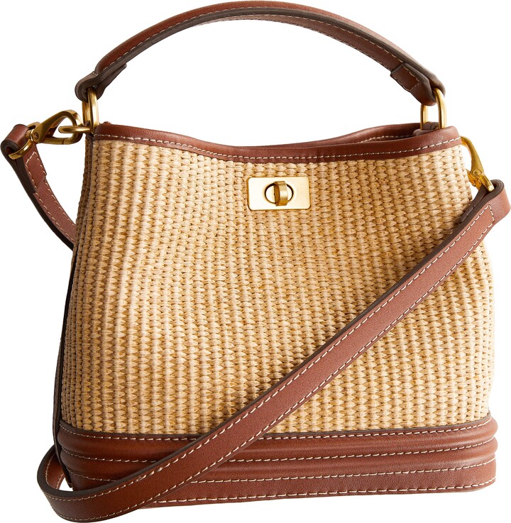 MANGO Raffia Effect Bucket Bag - ShopStyle
