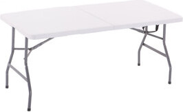 Tarrison Plastic Rectangular Fold-in-Half Portable Folding Table - ShopStyle