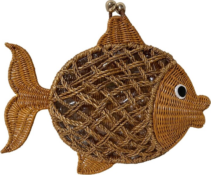 Serpui Marie Peter Fish Wicker Bag - ShopStyle
