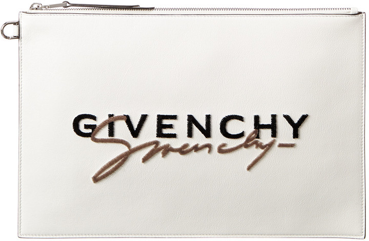 Givenchy Signature Logo Leather Pouch - ShopStyle Bags