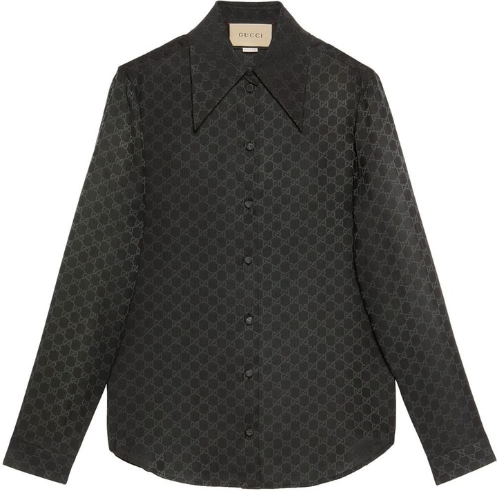 Gucci GG-print silk shirt - ShopStyle